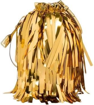 Moschino Femme, Sacs, Jaune, Taille: ONE Size Sac seau effet miroir