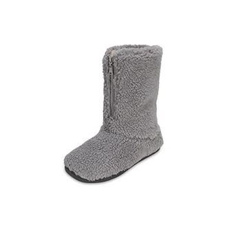 Polar Chaussons en sherpa pour homme - Chaussons dint&eacute;rieur en mousse &agrave; m&eacute;moire de forme avec semelle en caoutchouc antid&eacute;rapante