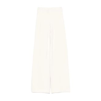 Max Mara Femme, Pantalons, Blanc, Taille: 38 FR Pantalon blanc en soie et nylon