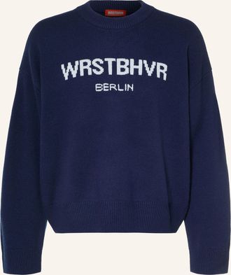 Worst Behavior Wrstbhvr Pullover Aus Merinowolle blau