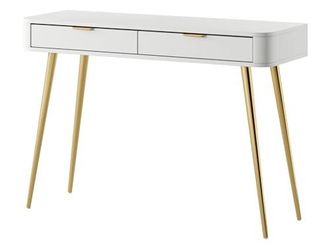 Selsey Oval Schminktisch mit Schubladen, Wei&szlig;, 112 cm