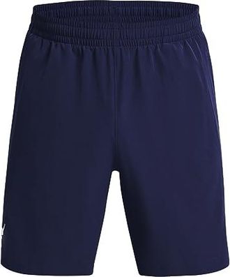Under Armour Short tiss&eacute; Project R pour homme, Bleu marine minuit et blanc, S