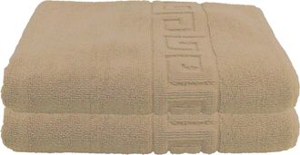 Julie Julsen 2er Pack 60 x 100 cm Handtuch Premium Qualität 900 gm2 aktuellen Farben und 3 Größen aus Baumwolle Design Spirale Sand