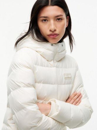 Tommy Jeans Steppjacke TJW SLIM HOOD PUFFER DOWN EXT Kunstfaser, slim fit