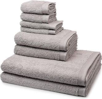 M&ouml;ve 8 teiliges Frottier-Set - Superwuschel (2 X Seif- 2 X G&auml;ste- 2 X Dusch- 2 X Handtuch im Set) - 520 g/m2 - Baumwolle - Walkfrottee - saugstark - weich 