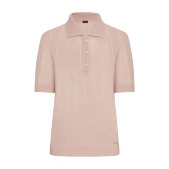 Kiton Cashmere und Seide Lochmuster-Pullover - - Knitwear - Damen - Rosa - XS