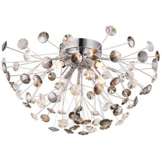 Globo Lighting Deckenleuchte Wohnzimmerleuchte Deckenlampe 4-Flammig Kristall rauch klar G9