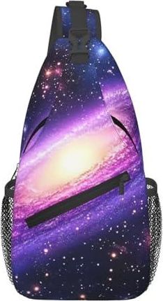 Generic Sac &agrave; bandouli&egrave;re lumineux Cosmic Sky - Sac &agrave; dos de voyage pour homme - Sac &agrave; dos de randonn&eacute;e