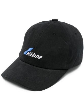 We11done casquette &agrave; logo brod&eacute; - Noir
