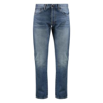 Pantaloni Torino Klassische Denim-Jeans mit Kontrastn&auml;hten - - Jeans - Herren - Blau - W38