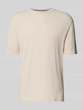 Cruna T-Shirt mit geripptem Rundhalsausschnitt