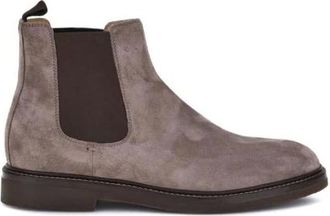 Brunello Cucinelli Homme, Chaussures, Brun, Taille: 45 EU Suede Chelsea Bottes