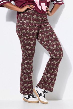 STUDIO UNTOLD Schlupfhose Schlaghose Flared Legs Jacquardmuster Glitzer