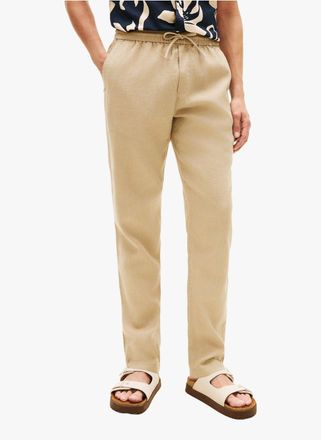 Tommy Hilfiger Chino fusel&eacute; Harlem en lin m&eacute;lang&eacute;