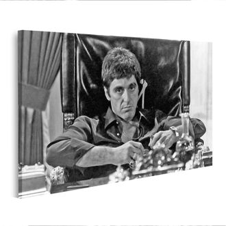 Islandburner Bild auf Leinwand Pacino Scarface Tony Montana Kult OG Gangster Movie US Bilder Wandbilder Poster