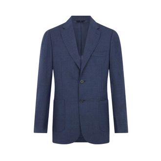 Brooks Brothers Hopsack Sakko aus Schurwolle - - Jackets - Herren - Blau - M