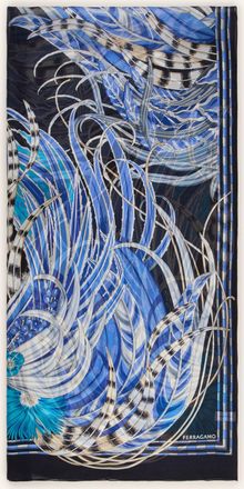 Ferragamo Ferragamo Seidenschal blau