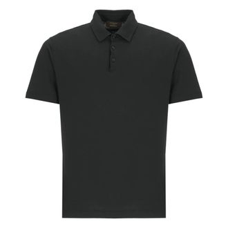 Zanone Homme, Tops, Noir, Taille: 2XL Polo IceCotton Coupe Slim