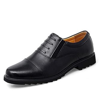 Generic Chaussures habill&eacute;es for Hommes, &agrave; Lacets, Bout Rond, en Cuir, Talon Bloc, Semelle en Caoutchouc antid&eacute;rapante.(41 EU)