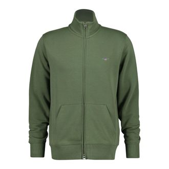 GANT Herren REG Shield Full Zip Sweat Strickjacke, Dry HERB Green, XXXL