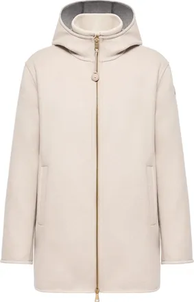 Moncler Moncler Doudoune &Agrave; Capuche 3-en-1 En Laine Et Cachemire Hemiptere, Femme, Beige, Taille: 00