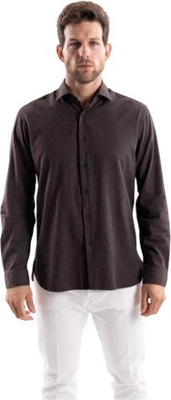 Xacus Hemdkragen Hemd mit halbfestem Kragen - - Shirts - Herren - Braun - XL