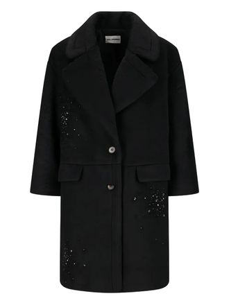 Des_Phemmes manteau Cocoon à sequins - Noir