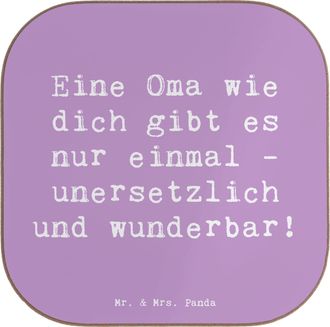 Mr. & Mrs. Panda Untersetzer Gl&auml;ser Spruch Einzigartige Oma - Geschenk, Danke, Coaster, Geschenke f&uuml;r, Wertsch&auml;tzung, gl&auml;seruntersetzer, Gro&szlig;mutter, Tischuntersetzer, 