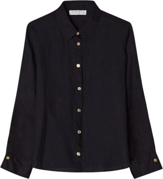 Busnel Nenne Leinenhemd - - Blouses & Shirts - Damen - Blau - M