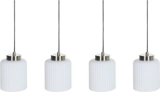 Beliani Hängelampe Schwarz / Messingfarben aus Metall Glas Modern Elegant für Esszimmer Essbereich Wohnzimmer Küche