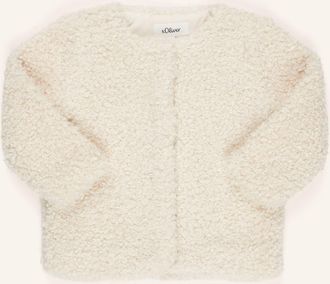 s.Oliver S.Oliver Red Teddyfell-Jacke Mit Glitzergarn weiss