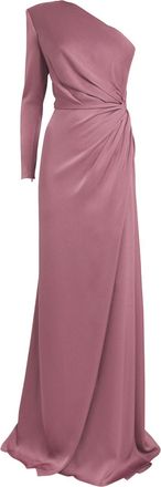 Alex Perry One-shoulder Twisted Gown in Satin Crepe Size L