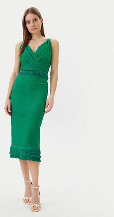 Simona Corsellini Coctailkleid P25CPAB02001 Grün Slim Fit