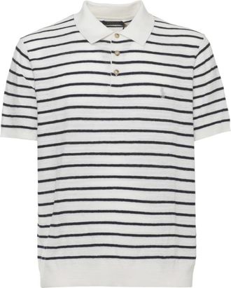 Ralph Lauren Homme, Tops, Blanc, Taille: S Polo ray&eacute;