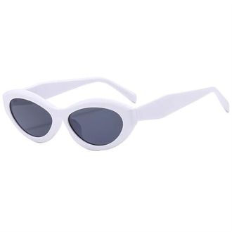 Generic Lunettes De Soleil Dext&eacute;rieur &Agrave; Petite Monture For Femmes Et Hommes, Verres D&eacute;coratifs For Le Sport(White)