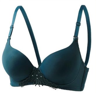 Generic Soutien-gorge pour femmes moyennes et sup&eacute;rieures - sans armatures, coton pour b&eacute;b&eacute; fin, sous-v&ecirc;tements confortables et respirants Ma commande, Vert n