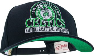 Mitchell & Ness NBA Inaugural Team Pro Crown Snapback Basecap - Boston Celtics, verstellbar, Herren, Frauen, Kinder, Unisex, Fr&uuml;hling, Sommer, Herbst, Winter