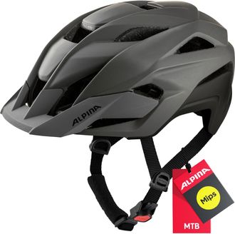 Alpina Stan MIPS - Leichter, Sicherer & Optimal Belüfteter All-Mountain MIPS Fahrradhelm mit Fliegennetz, für Erwachsene, Coffee-Grey matt, S (51-55 cm)