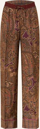 Sem per Lei Sem Per Lei Marlenehose Aus Seide braun