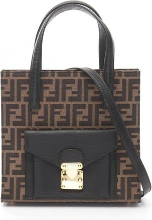 Fendi Handtasche mit Zucca-Muster - Braun