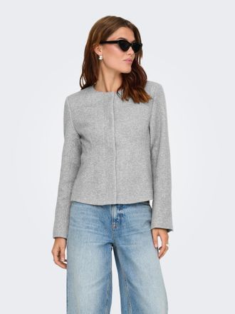 Only Kurzjacke ONLY ONLSEDONA LIFE LIGHT FIT JACKET CC OTW, Damen, Gr. XS, light grau melange, Web, Obermaterial: 85% Polyester, 15% Baumwolle, unifarben, 