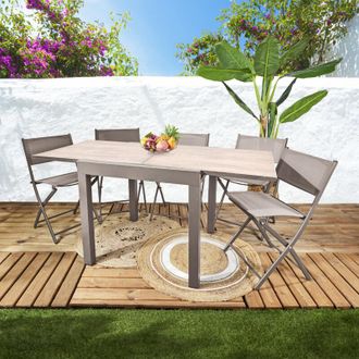 The Home Deco Factory Table D Ext&eacute;rieur - Home Deco Factory - Ornela - Extensible