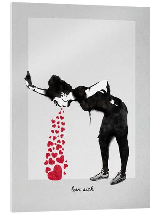 Posterlounge Banksy - Love Sick Acrylglasbild 13 x 18 cm Wandbilder Wanddeko
