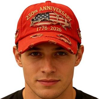 Generic Bonnet drapeau patriotique am&eacute;ricain - Comm&eacute;moratif - 250e casquettes patriotiques, casquettes de baseball vintage - pour femmes hommes patriotes spor