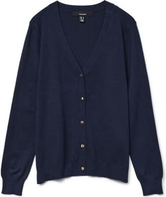 Vero Moda VMSILJE Cardigan en Tricot pour Femme, Blazer Bleu Marine., M