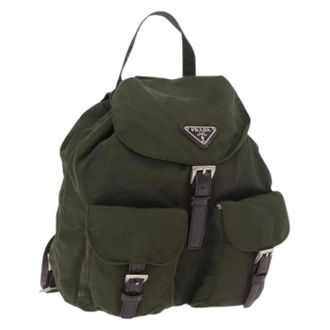 Prada Pre-owned Sac &agrave; dos en nylon - Femme - Pre-owned - Vert - Taille: ONE Size