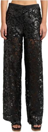 Manila Grace Femme, Pantalons, Noir, Taille: 40 FR All-over Sequin Pantalons