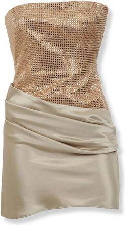 Retrof&ecirc;te Femme, Robes, Beige, Taille: 38 FR Marieta Embellished Dress