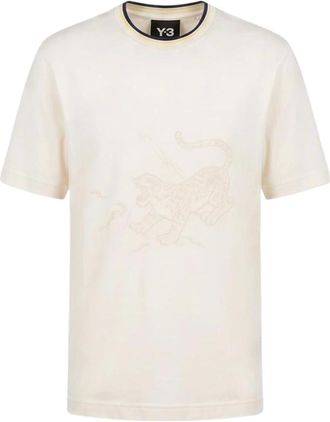 Yohji Yamamoto Femme, Tops, Beige, Taille: 40 FR WB Graphic T