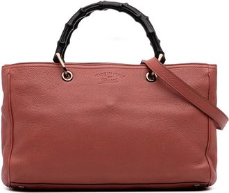 Gucci Hobo Bags - Medium Calfskin Bamboo Shopper Satchel - Gr. unisize - in Gold - für Damen